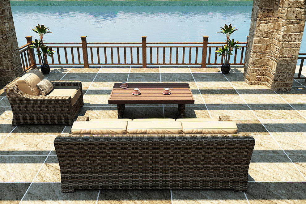 3 Piece Bayside Outdoor Sofa Set by Forever Patio - Modern - Patio ...