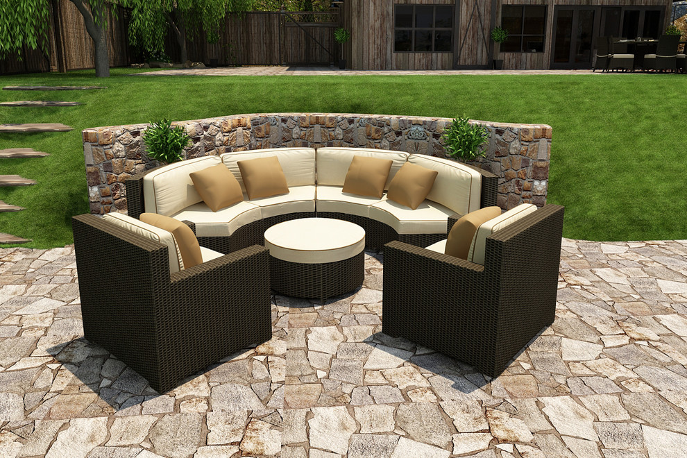 5 Piece Hampton Radius Sectional Set by Forever Patio - Contemporary ...