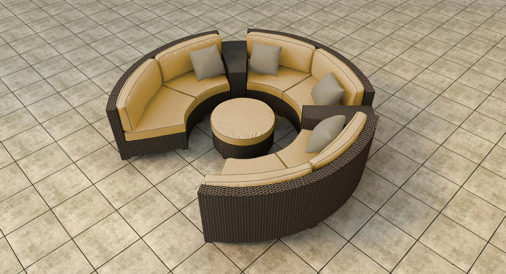 6 Piece Hampton Radius Sectional Set by Forever Patio - Contemporary ...