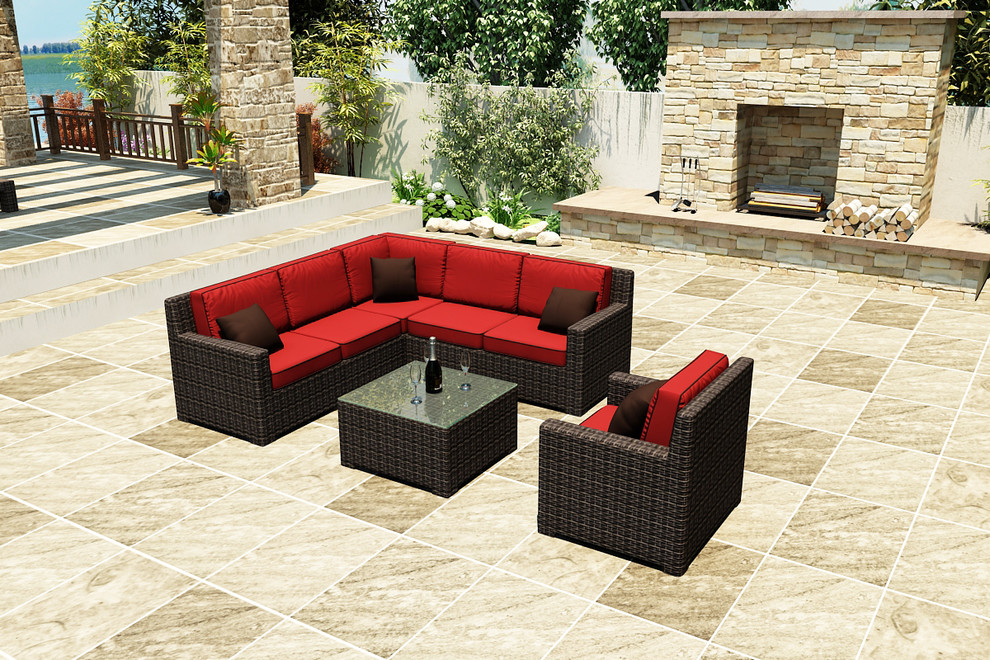 7 Piece Capistrano Sectional Set by Forever Patio - Contemporary ...
