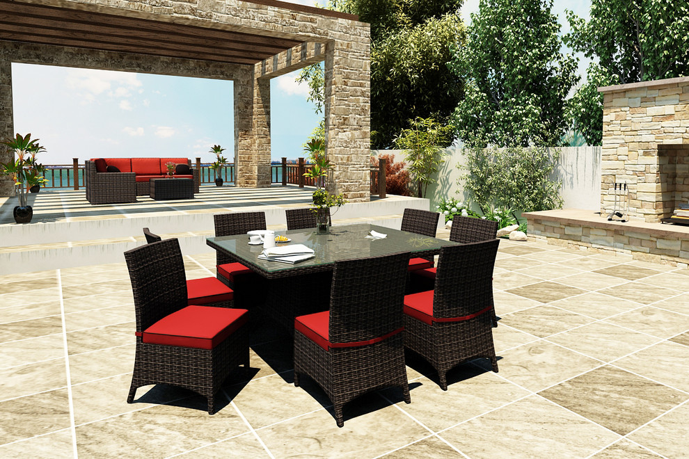 9 Piece Capistrano Square Dining Set by Forever Patio - Modern - Patio ...