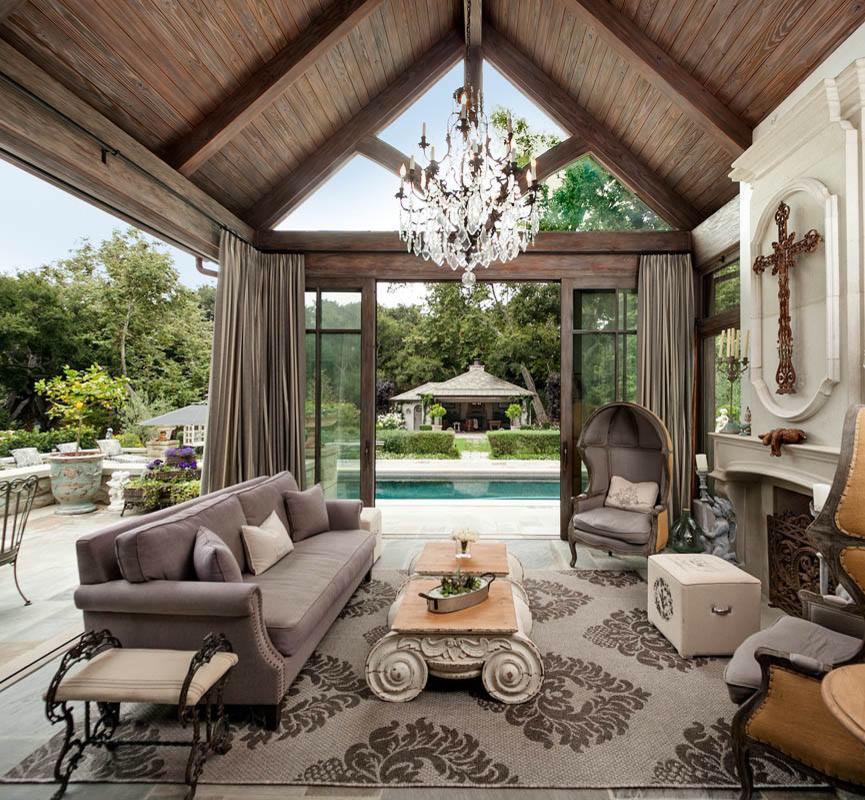 A French country cottage in Montecito - Traditional - Patio - Santa ...