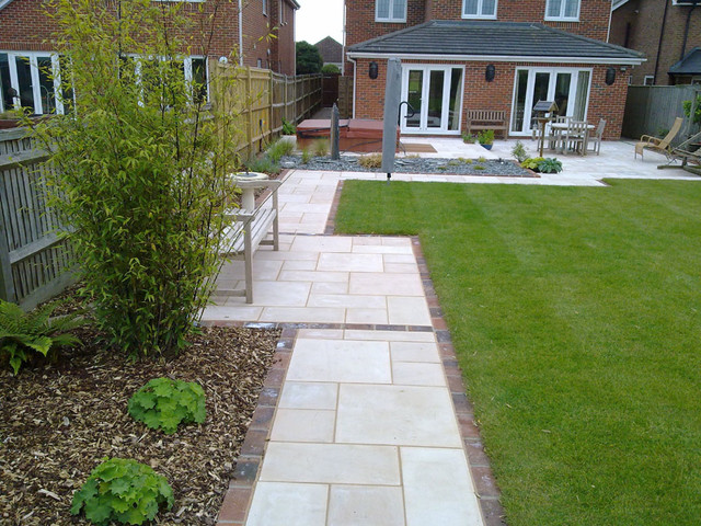 A large back garden - completed - Contemporary - Patio - Hampshire - by ...