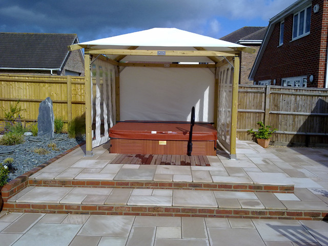A large back garden - completed - Contemporary - Patio - Hampshire - by ...
