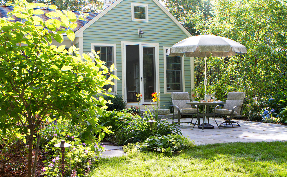 A Woodland Backyard - Traditional - Patio - Portland Maine - by Gnome ...