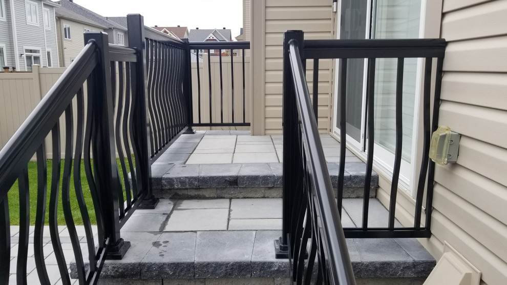 Aluminum Railing on Interlock Patios - Modern - Patio - Ottawa - by ...