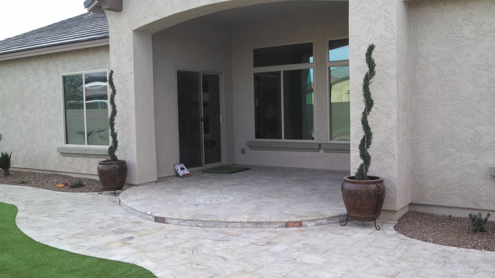 Arizona Backyard landscape contruction design - Traditional - Patio ...