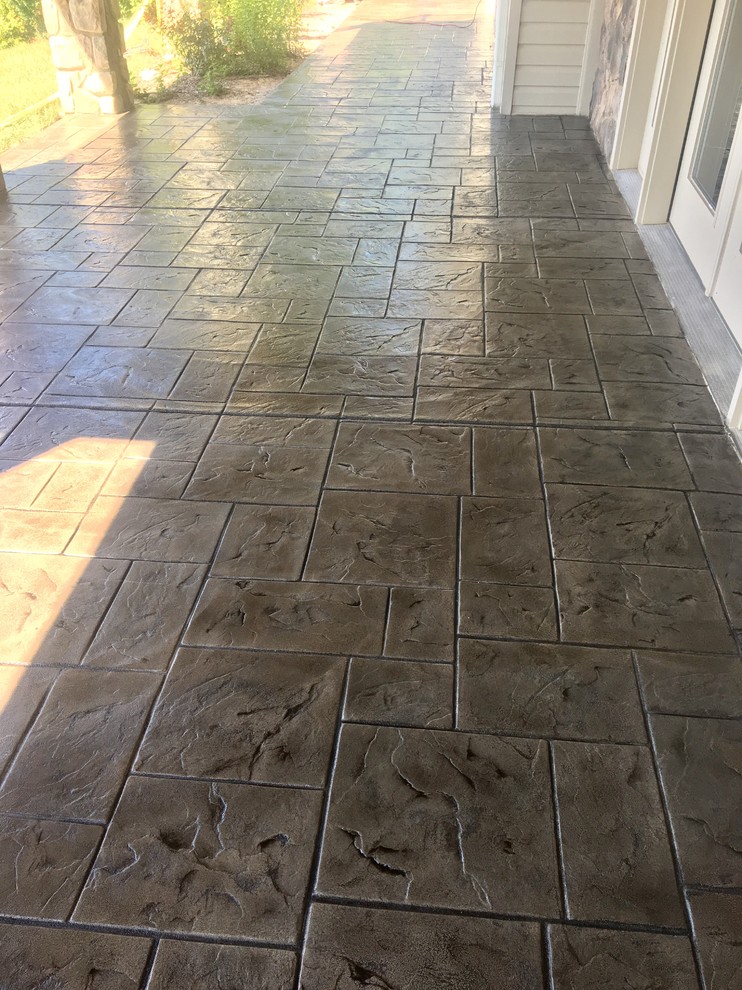 Ashlar Slate Patio - Patio - Other - by Concrete Craft of Knoxville | Houzz
