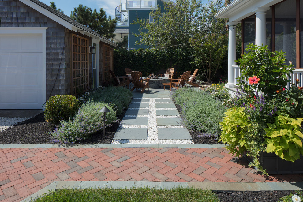 Backyard Fire Pit and Hardscape - Traditional - Patio - Philadelphia ...