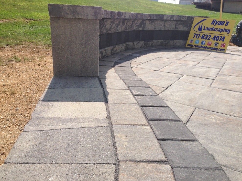 Backyard Nicolock Paver Patio Hardscape in Hanover - Transitional ...