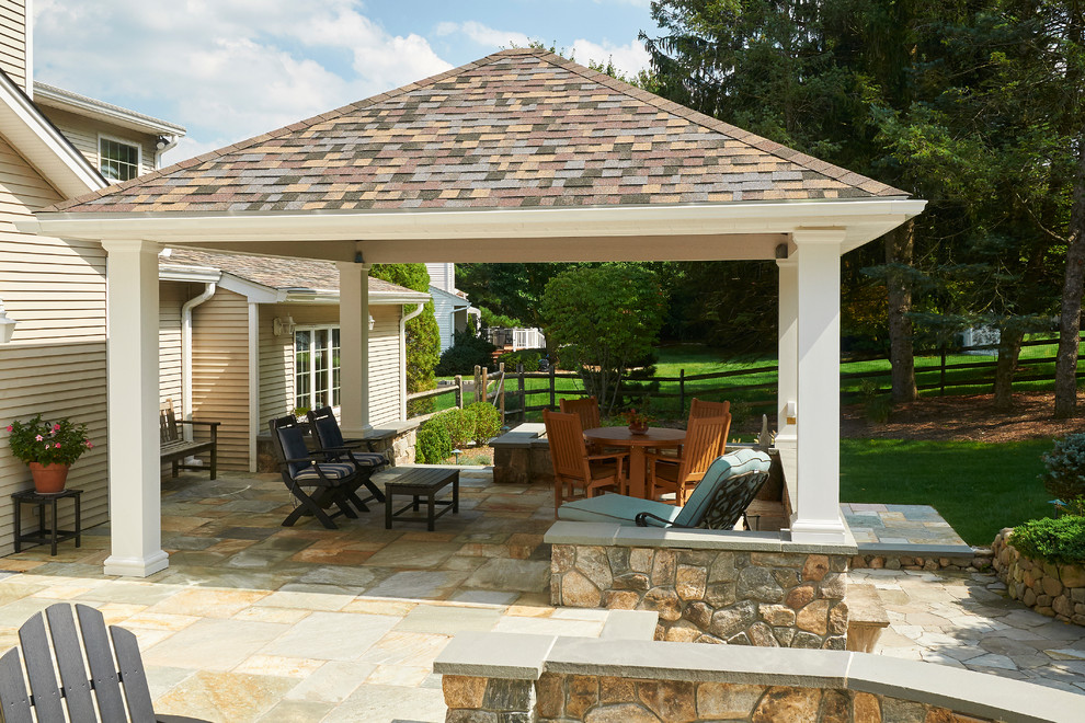 Backyard Patio & Pavilion Perfection in Wyckoff, NJ - Contemporary ...