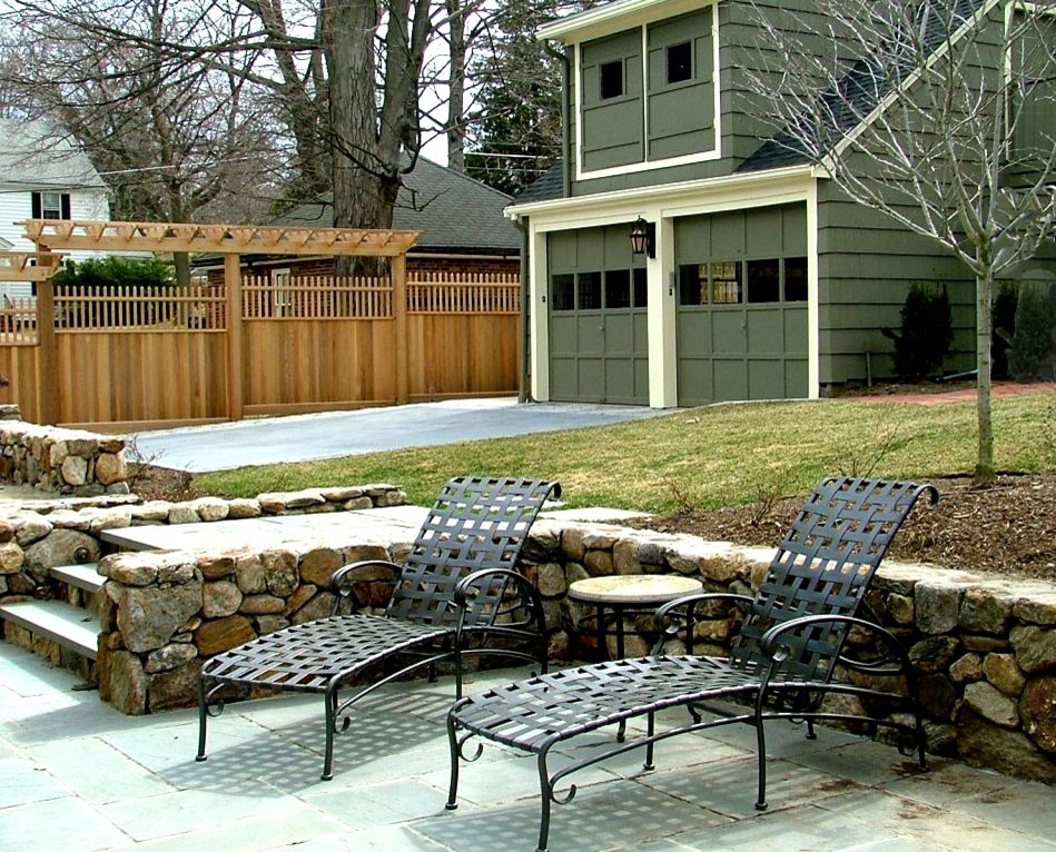 Backyard Patio with Privacy Fence - Craftsman - Patio - Boston - by ...