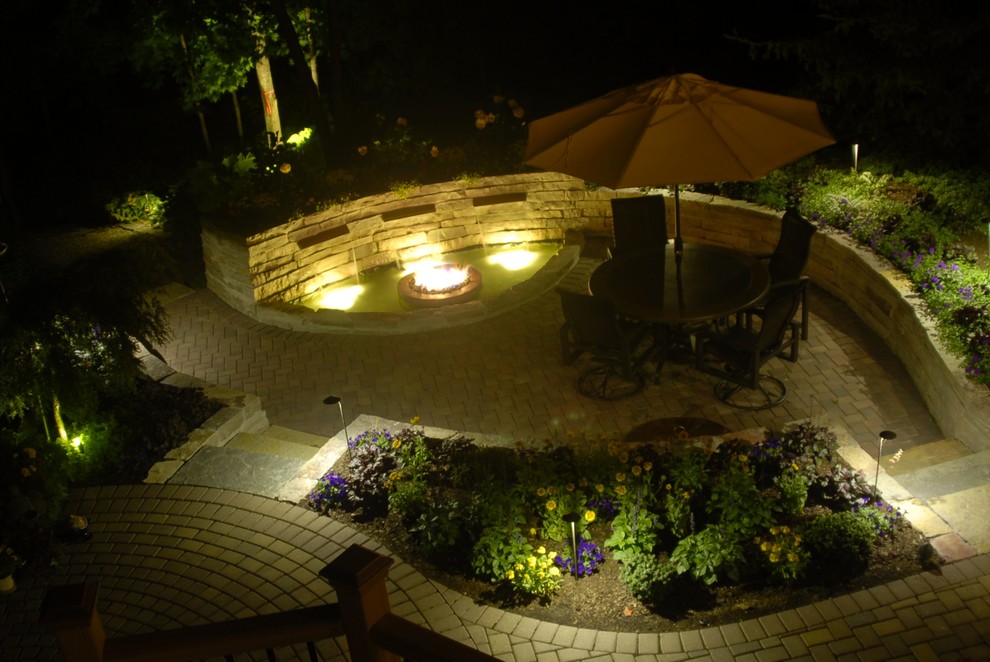 Backyard Patio with Water Feature - Traditional - Patio - Minneapolis ...