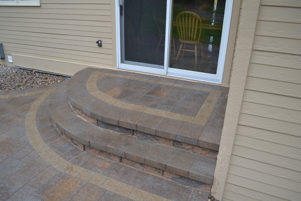 Backyard Paver Patio and Stoop - Contemporary - Patio - Minneapolis ...