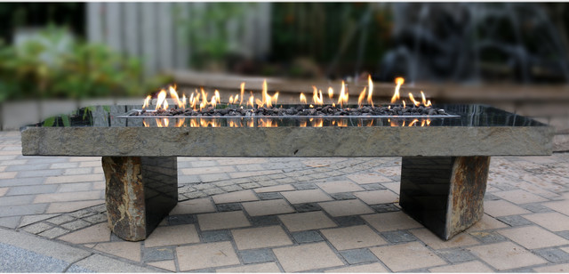 Basalt Fire Table - Rustic - Patio - Los Angeles - by John Lotridge ...
