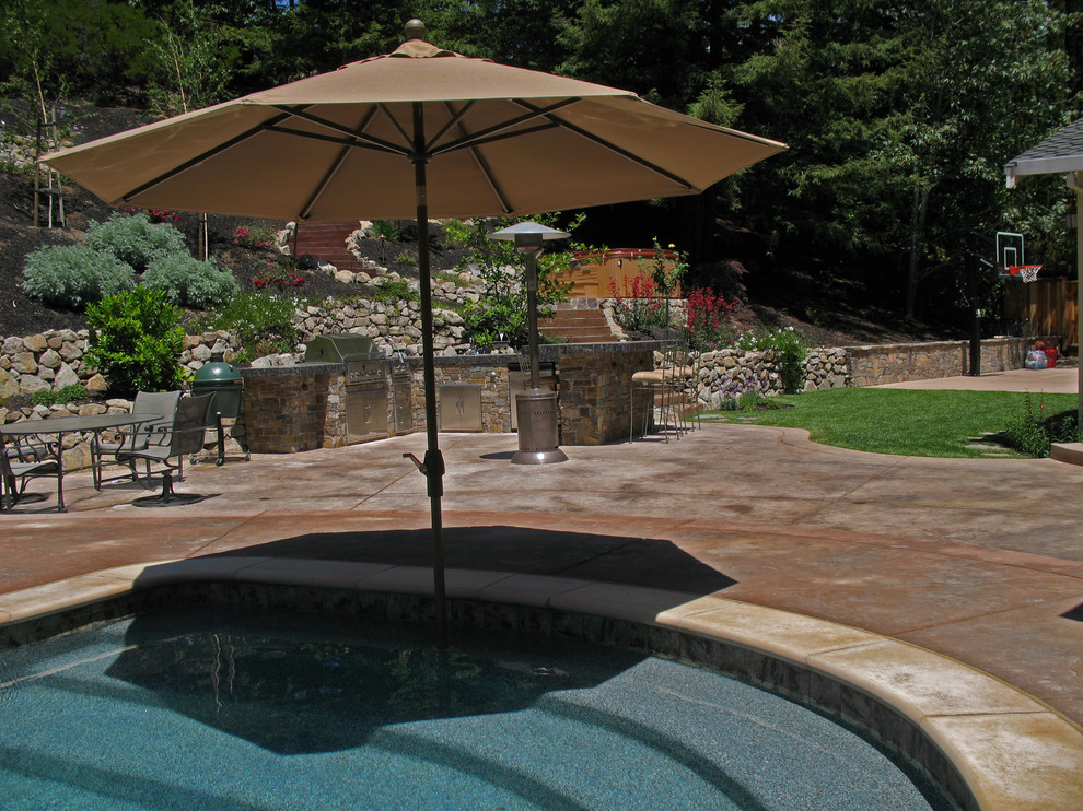 BBQ, Swimming Pool - Rustic - Patio - San Francisco - by Alderland - SF ...