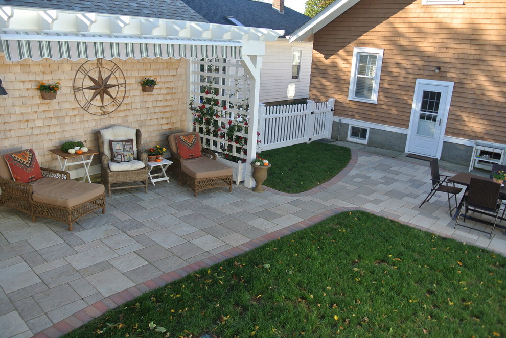 Beacon Hill Flagstone Patio - Mediterranean - Patio - Providence - by ...