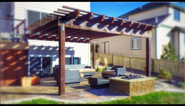 Beautiful 3 Tier Deck with Pergola - Rustic - Patio - Denver - by ...