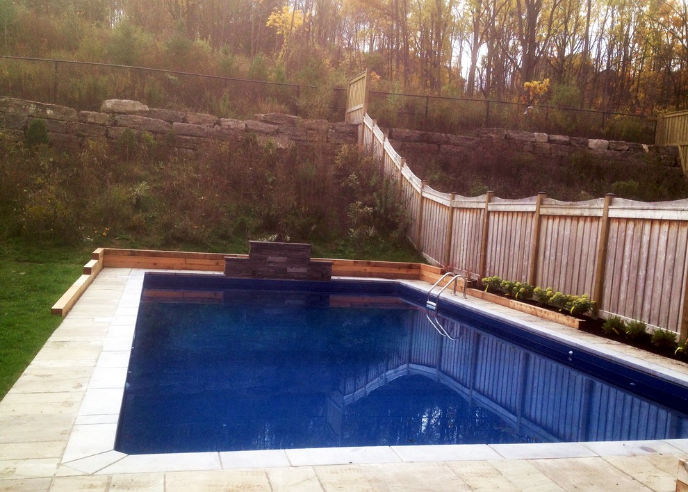 Beautiful Backyard Pool Surrounds - Transitional - Swimming Pool & Hot ...