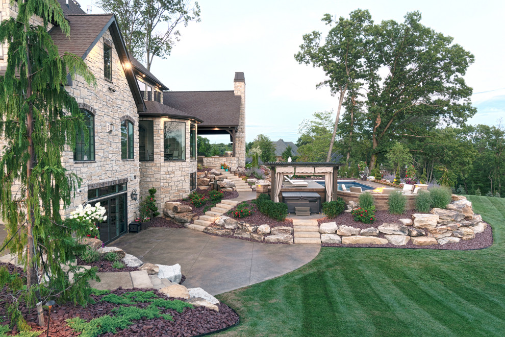 Beautiful Barrington Custom Home in North Park Manor - Patio - Other ...