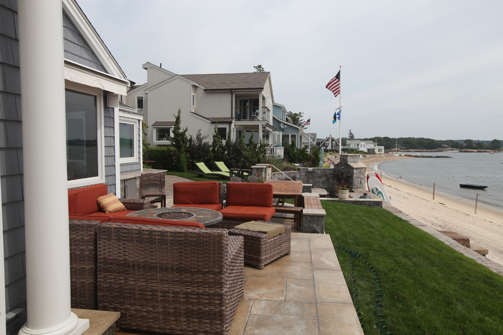 BEST OUTDOOR FIREPLACES for the Beach - Coastal - Patio - New York - by ...