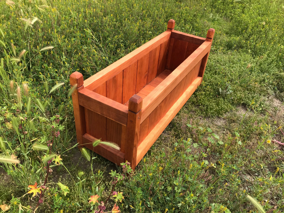 Best Redwood Planter Boxes - Rustic - Patio - San Diego - by Best ...