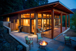 Big Rock House - Rustic - Patio - Seattle - by Johnston Architects | Houzz