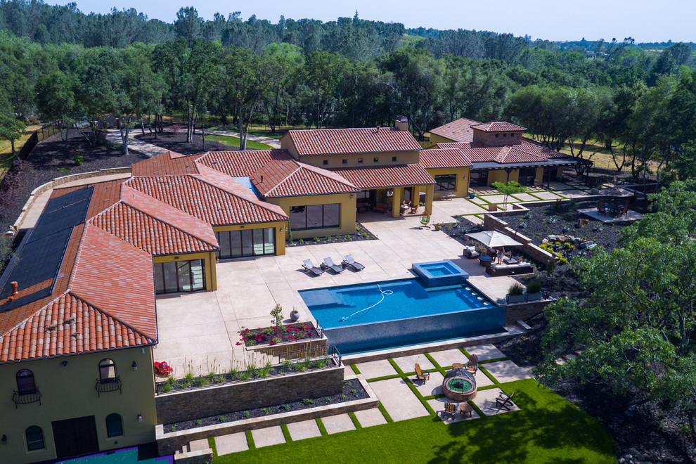 Birds Eye View of Rear Elevation - Contemporary - Patio - Sacramento ...