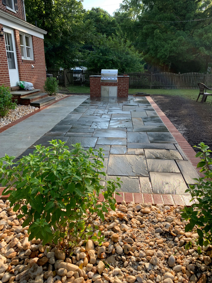 Blue Stone Patio with Grill - Traditional - Patio - Wilmington - by ...