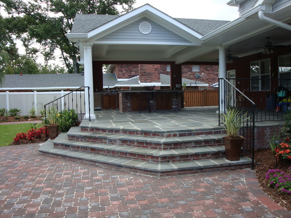 Bluestone Outdoor Kitchen - Traditional - Patio - New Orleans - by ...