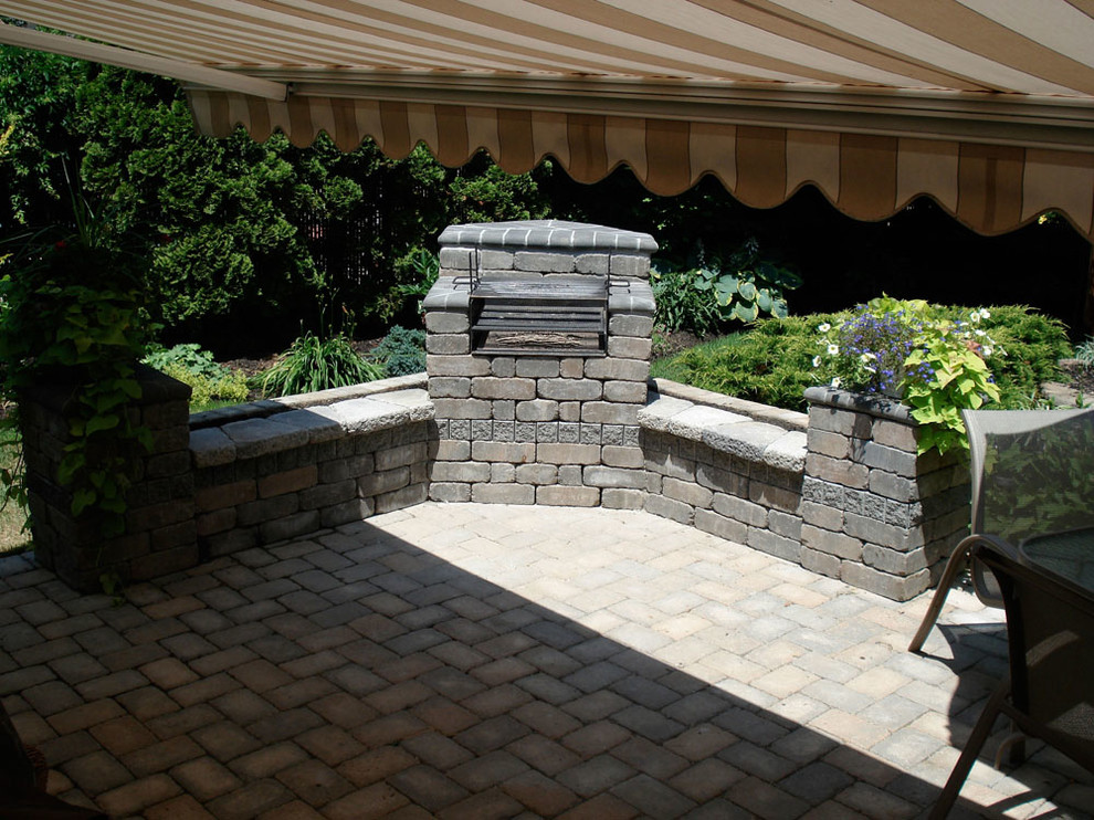 Brick Masonry Outdoor Grill - Rustic - Patio - New York - by SJM Tile ...