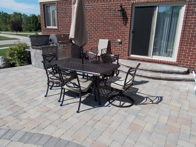 Brick Patios - Contemporary - Patio - Detroit - by Design One ...