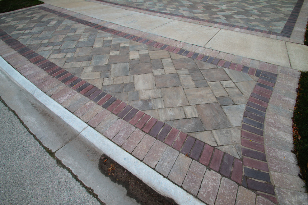 Brick Paver Driveway with Banding - Contemporary - Patio - Chicago - by ...