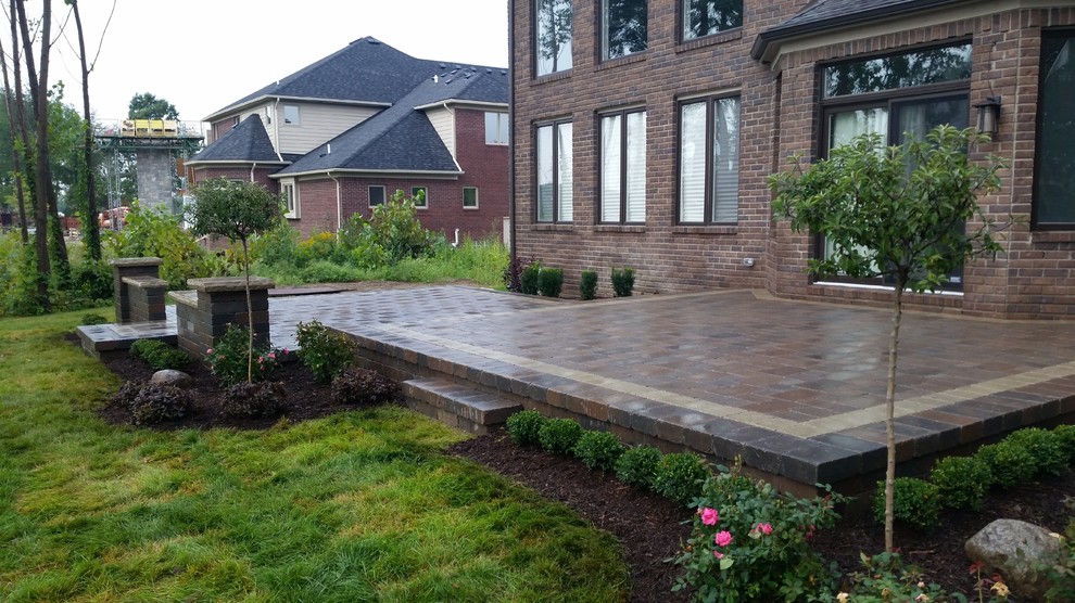 Brick Paver Patios and Landscaping Ideas - Craftsman - Patio - Detroit ...