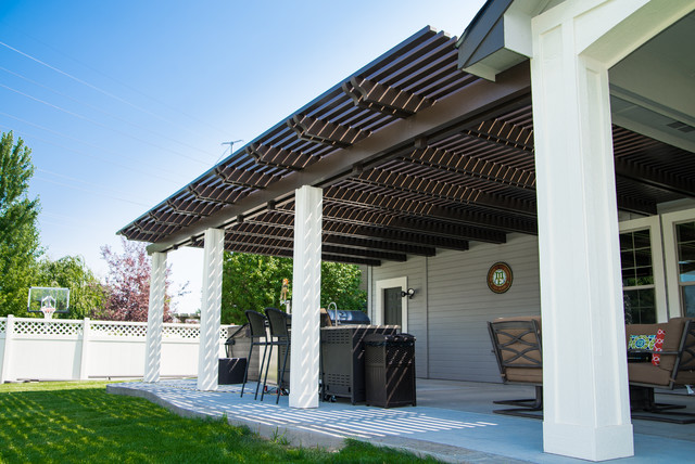 Bridge Tower Pergola - Contemporary - Patio - Boise - by ShadeWorks ...