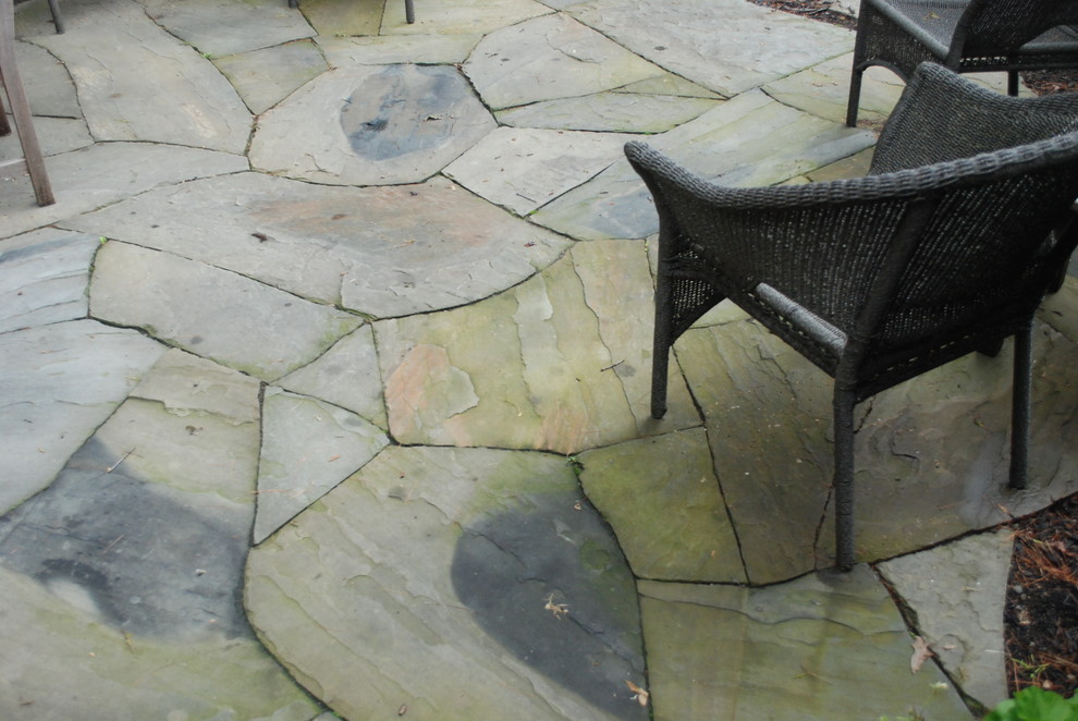 Broken Bluestone Patio Space - Farmhouse - Patio - Manchester - by ...