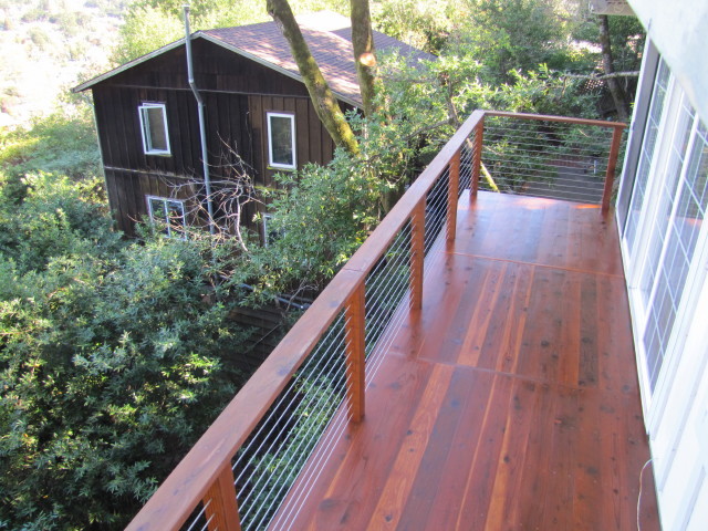Cable Rail Wood Post and Rail - Contemporary - Patio - Seattle - by ...