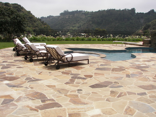 Cambridge Sandstone Paving - Traditional - Patio - Los Angeles - by KGO ...