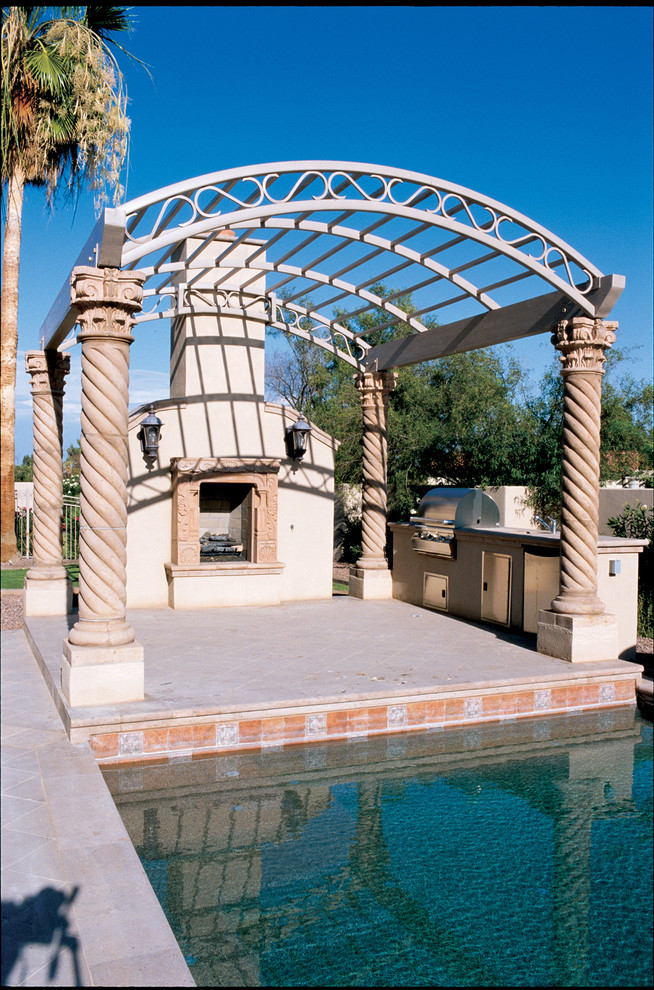 Cantera Stone Columns - Contemporary - Patio - Phoenix - by Rustic ...