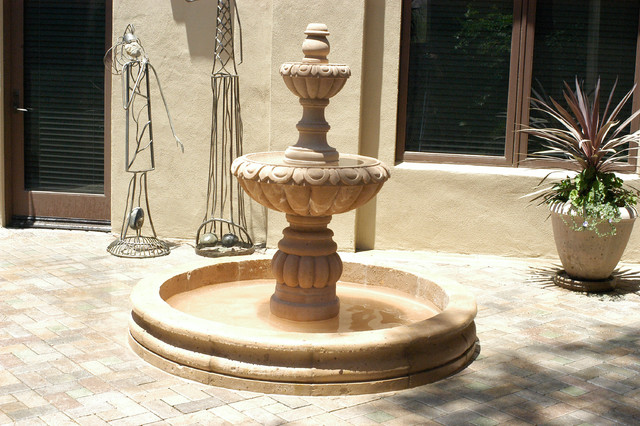 Cantera Stone Patio Fountain - Patio - Orange County - by Cantera Guru ...