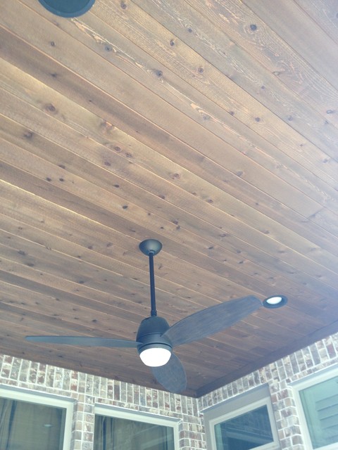 Cedar Tongue and Groove Ceiling - Traditional - Patio - Houston - by ...