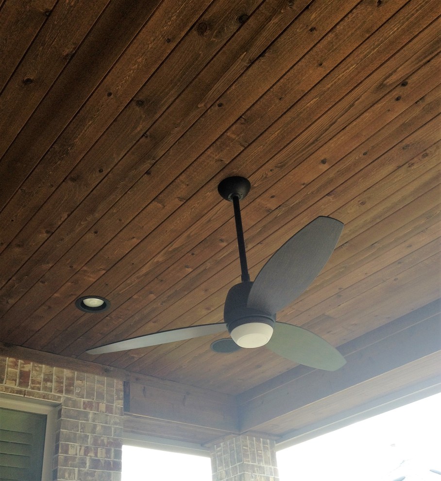 Cedar Tongue and Groove Ceiling - Traditional - Patio - Houston - by ...