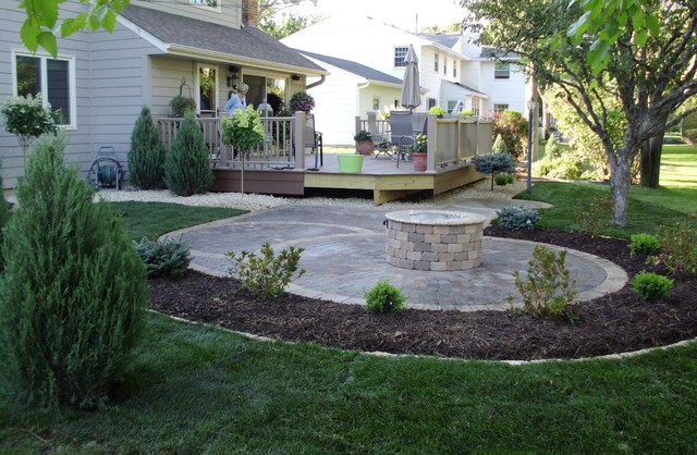Circular Paver Patio - Patio - Minneapolis - by BARRETT LAWN CARE ...