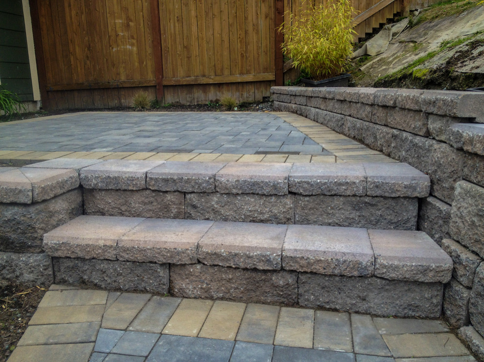 Close up of Alan Block steps - Traditional - Patio - Seattle - by ...