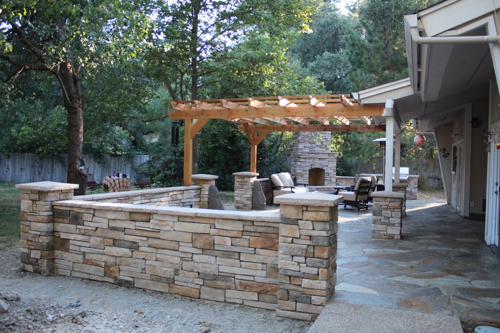 Combie rd Patio and Pergola - Rustic - Patio - Sacramento - by Stone ...