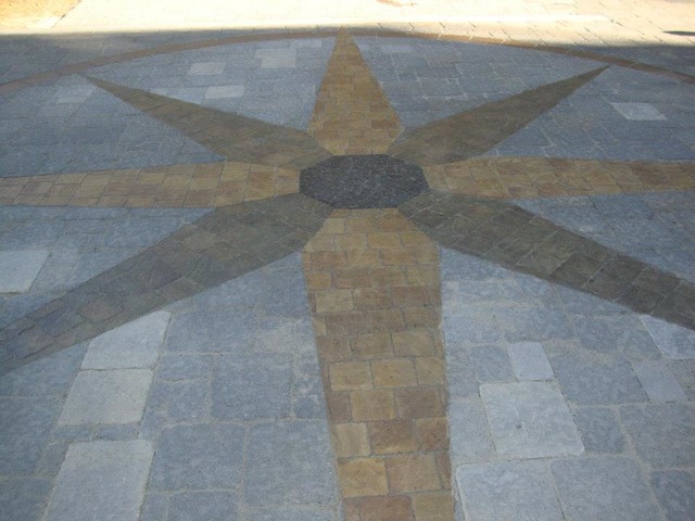 Compass Rose. Custom Paver/Natural Stone Inlay - Contemporary - Patio ...