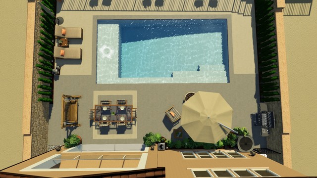 Complete Outdoor Fun Transformation | Lap Pool & Fire Pit - Traditional ...