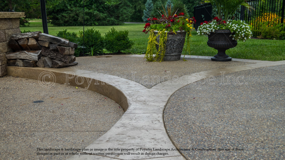 Concrete Aggregate Patio - Traditional - Patio - St Louis - by Poynter ...