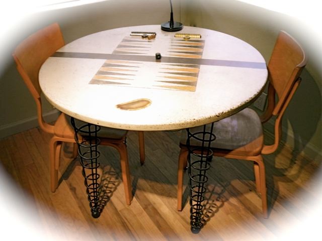 Concrete Backgammon table top by Bill Reno - Modern - Patio - Los ...