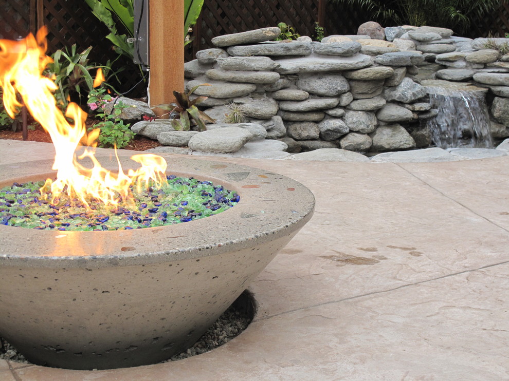Concrete Gas Fire Pits - Craftsman - Patio - San Luis Obispo - by Wells ...
